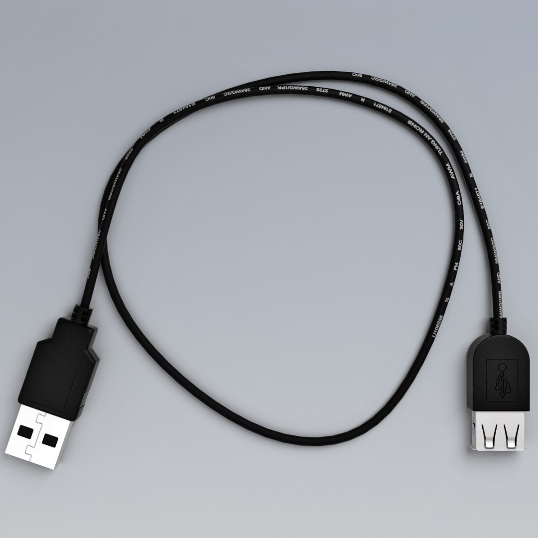 3d usb cable model