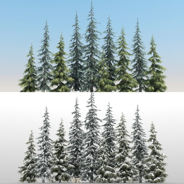 Holidays Snow-Tree 3D Models for Download | TurboSquid