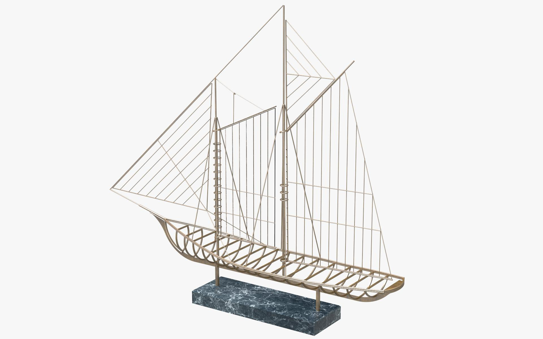 Boat Wire Sculpture 3D - TurboSquid 1834859