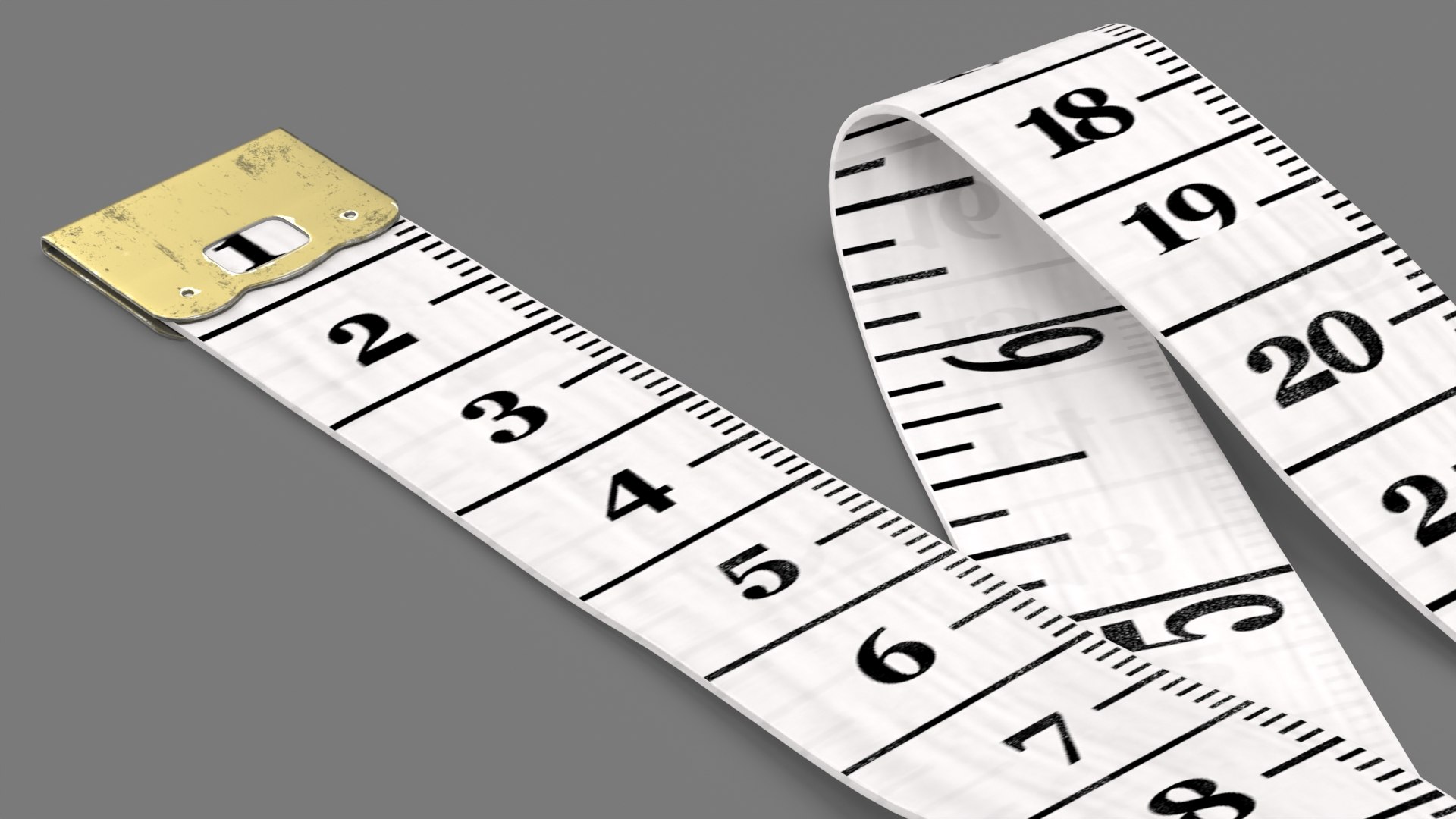 3D Tailor Measuring Tape Model - TurboSquid 2198740