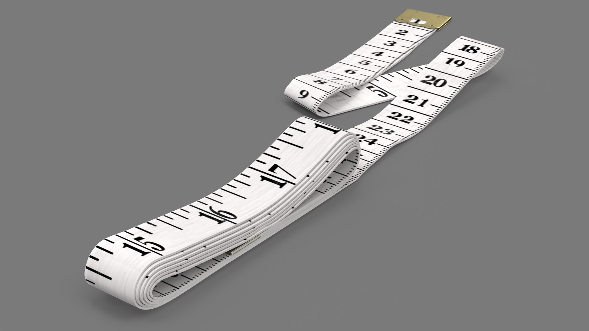 3D Tailor Measuring Tape Model - TurboSquid 2198740