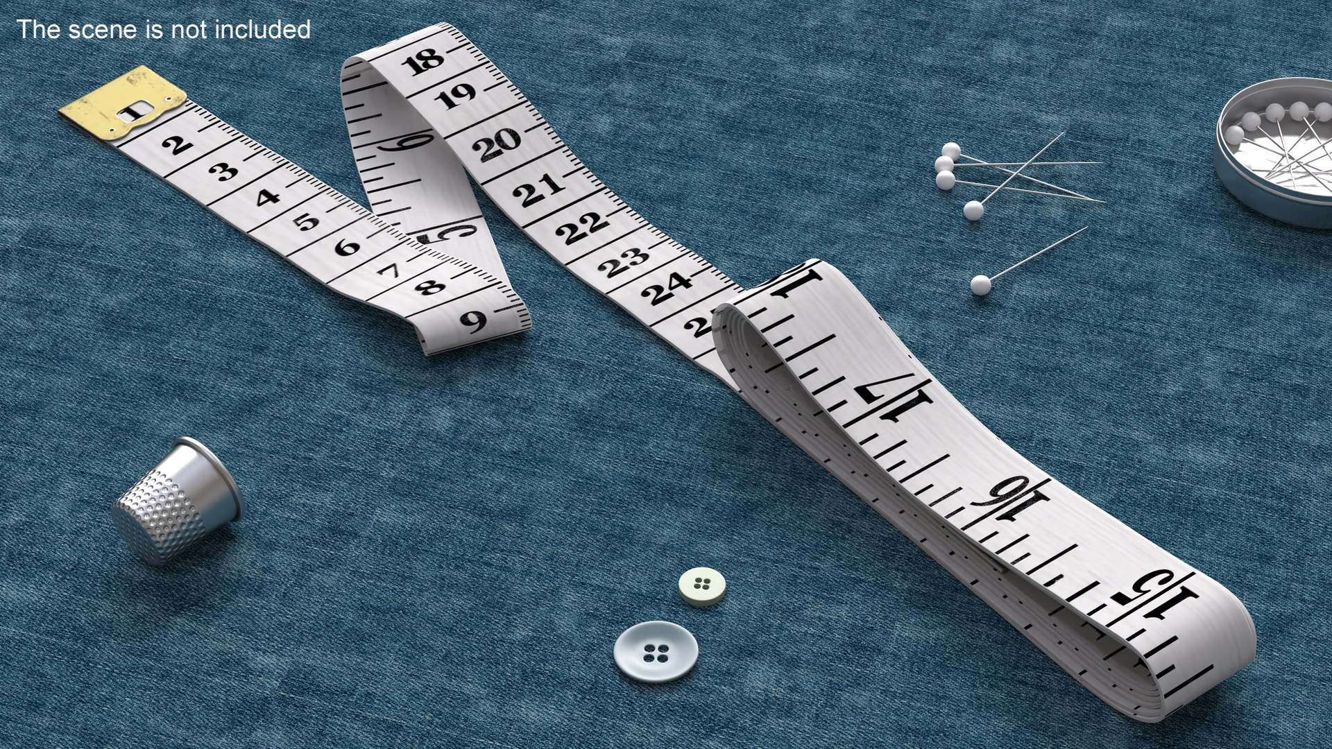 3D Tailor Measuring Tape Model - TurboSquid 2198740