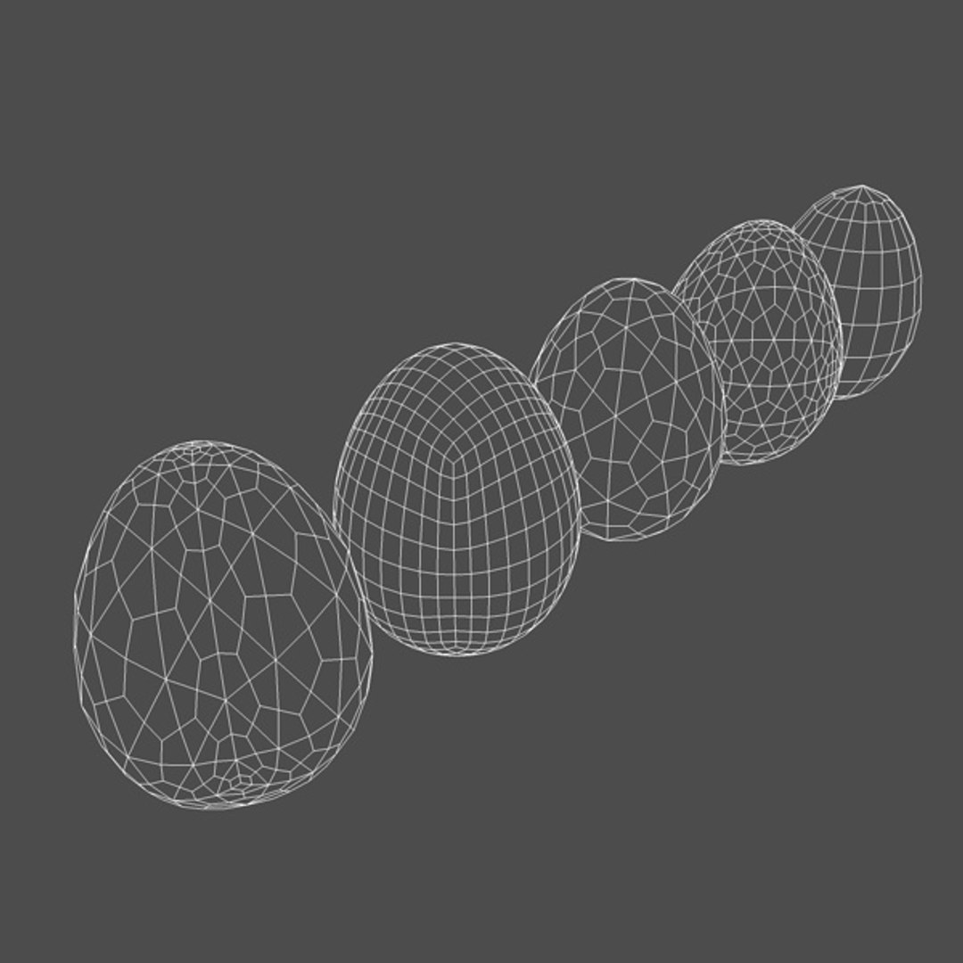 3d 5 Easter Eggs Model