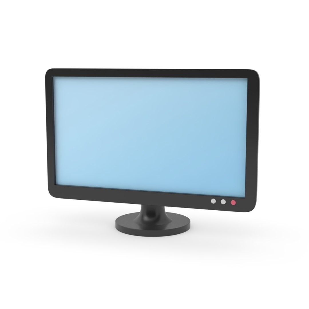 Simple Tv Screen Monitor 3D Model - TurboSquid 1383004