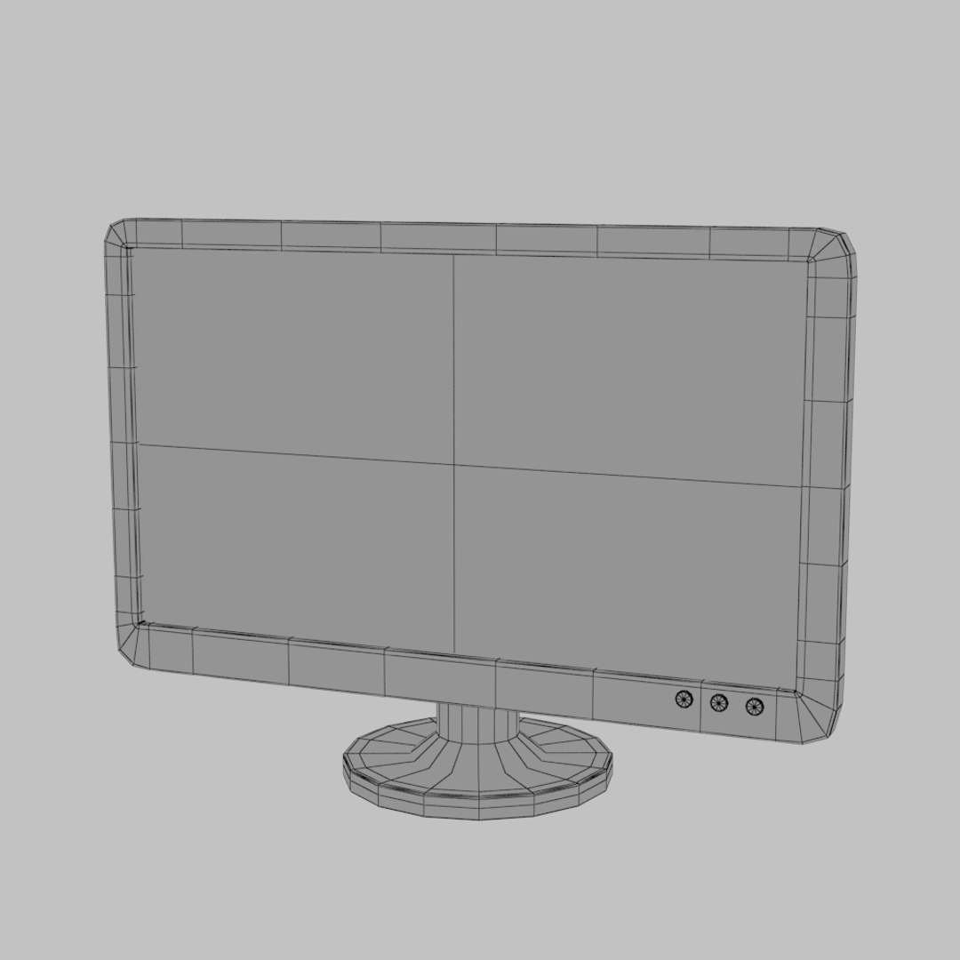 Simple Tv Screen Monitor 3D Model - TurboSquid 1383004