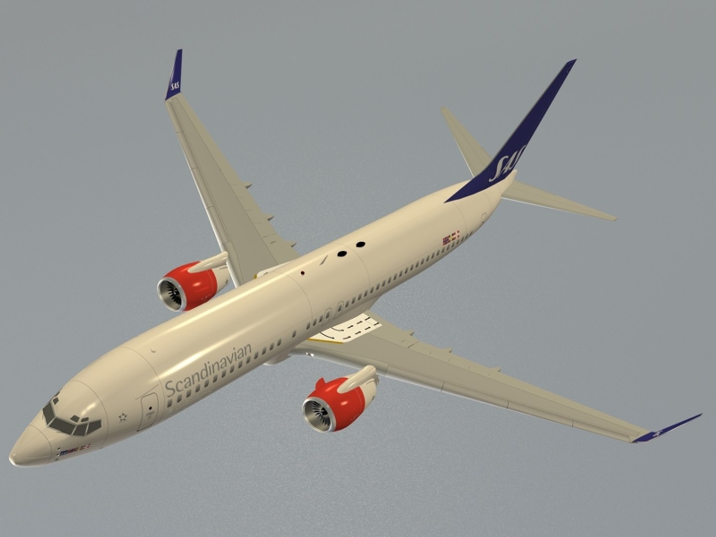 3d C4d B 737-800 Sas