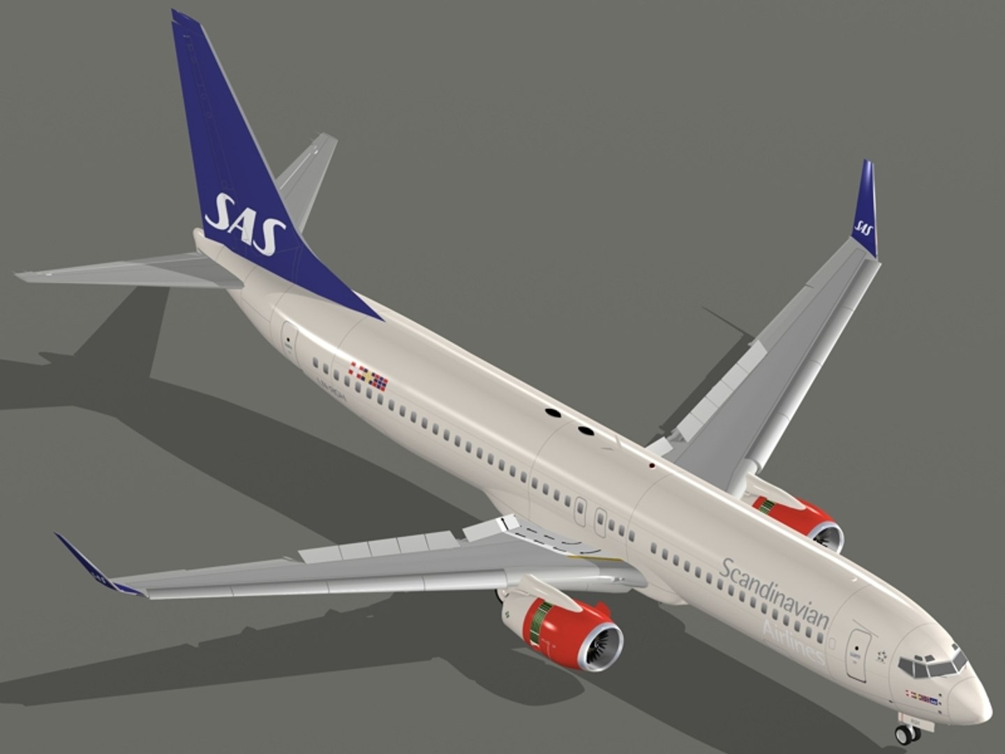 3d C4d B 737-800 Sas