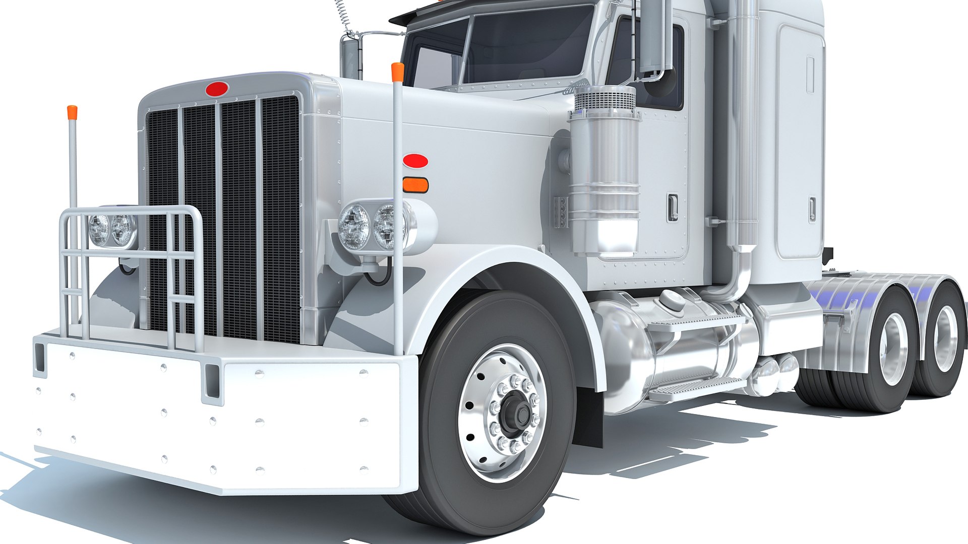 3D Generic Semi Truck Sleeper Cab Model - TurboSquid 2271022