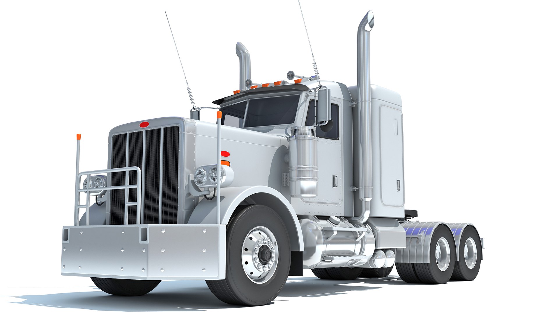 3D Generic Semi Truck Sleeper Cab Model - TurboSquid 2271022