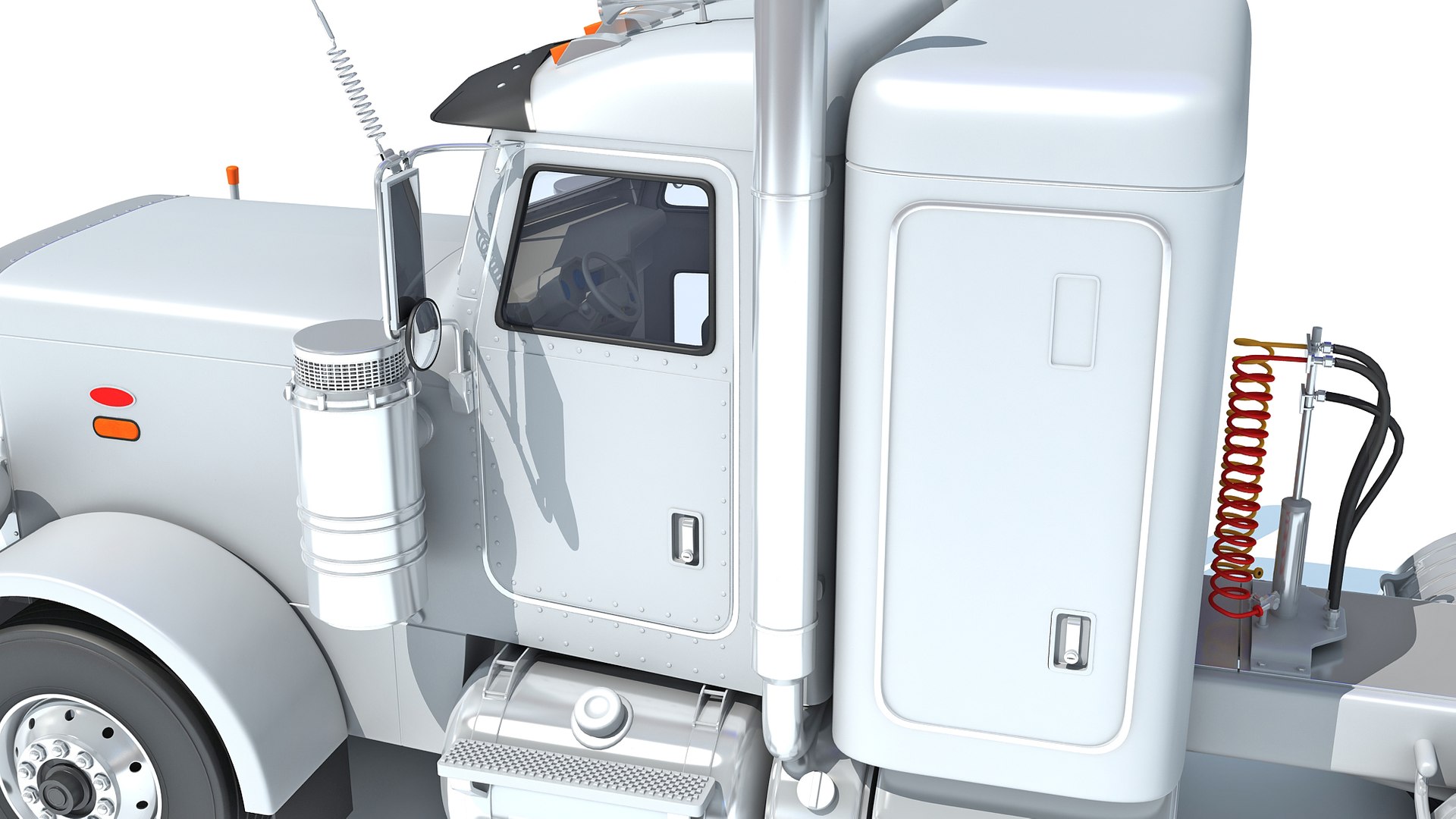 3D Generic Semi Truck Sleeper Cab Model - TurboSquid 2271022