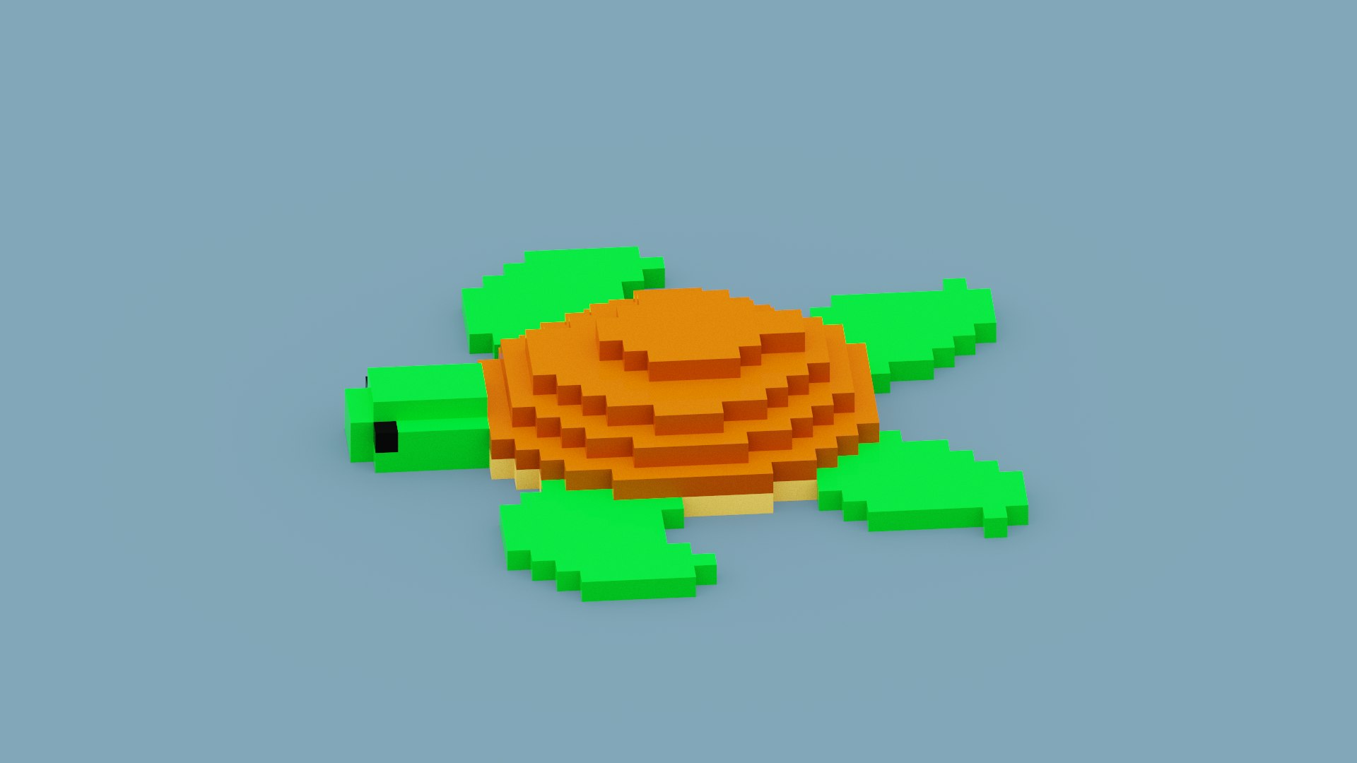 3D Voxel Sea Turtle Model - TurboSquid 1952967