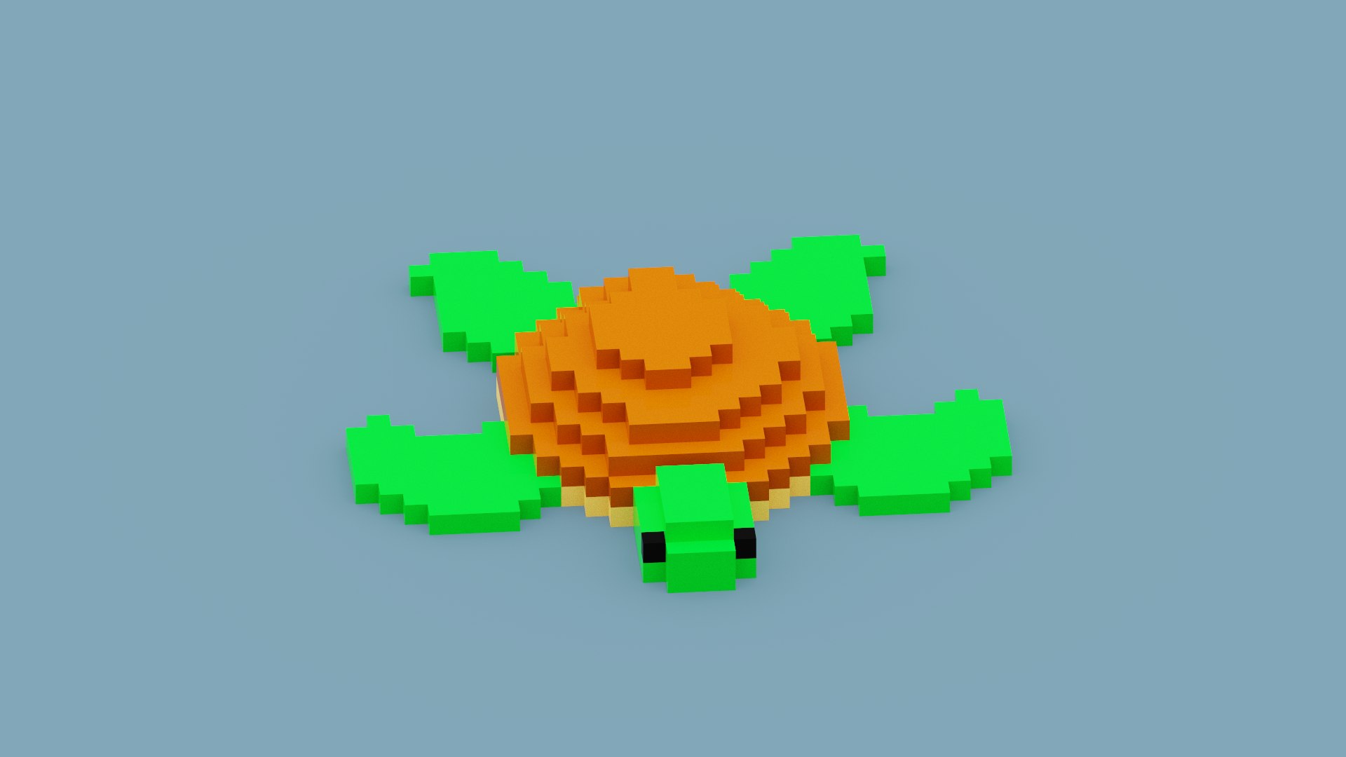 3D Voxel Sea Turtle Model - TurboSquid 1952967