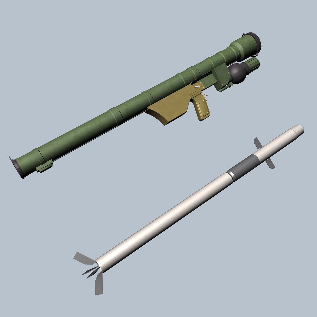 sa-14 missile launcher 3d model