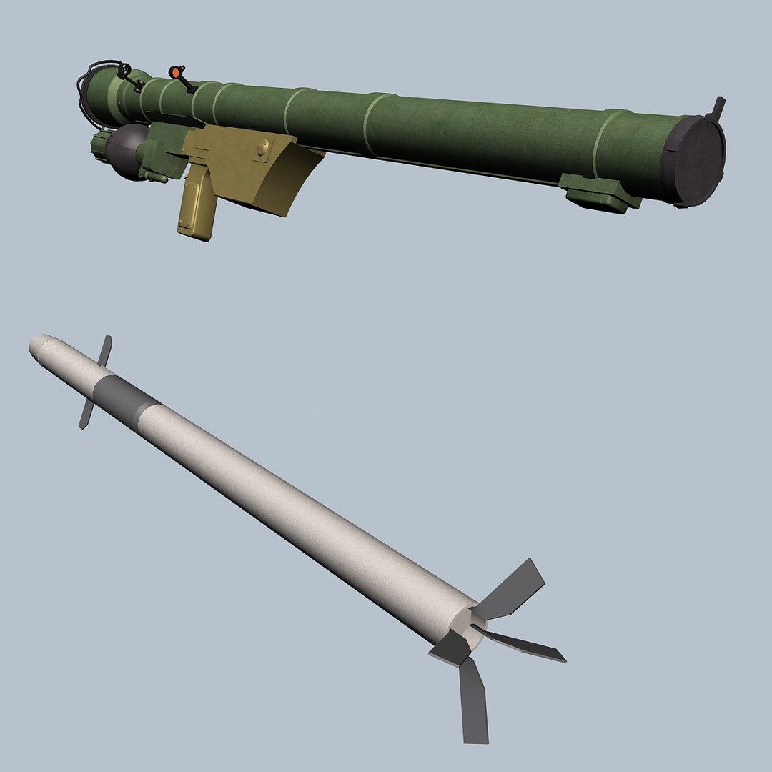 sa-14 missile launcher 3d model