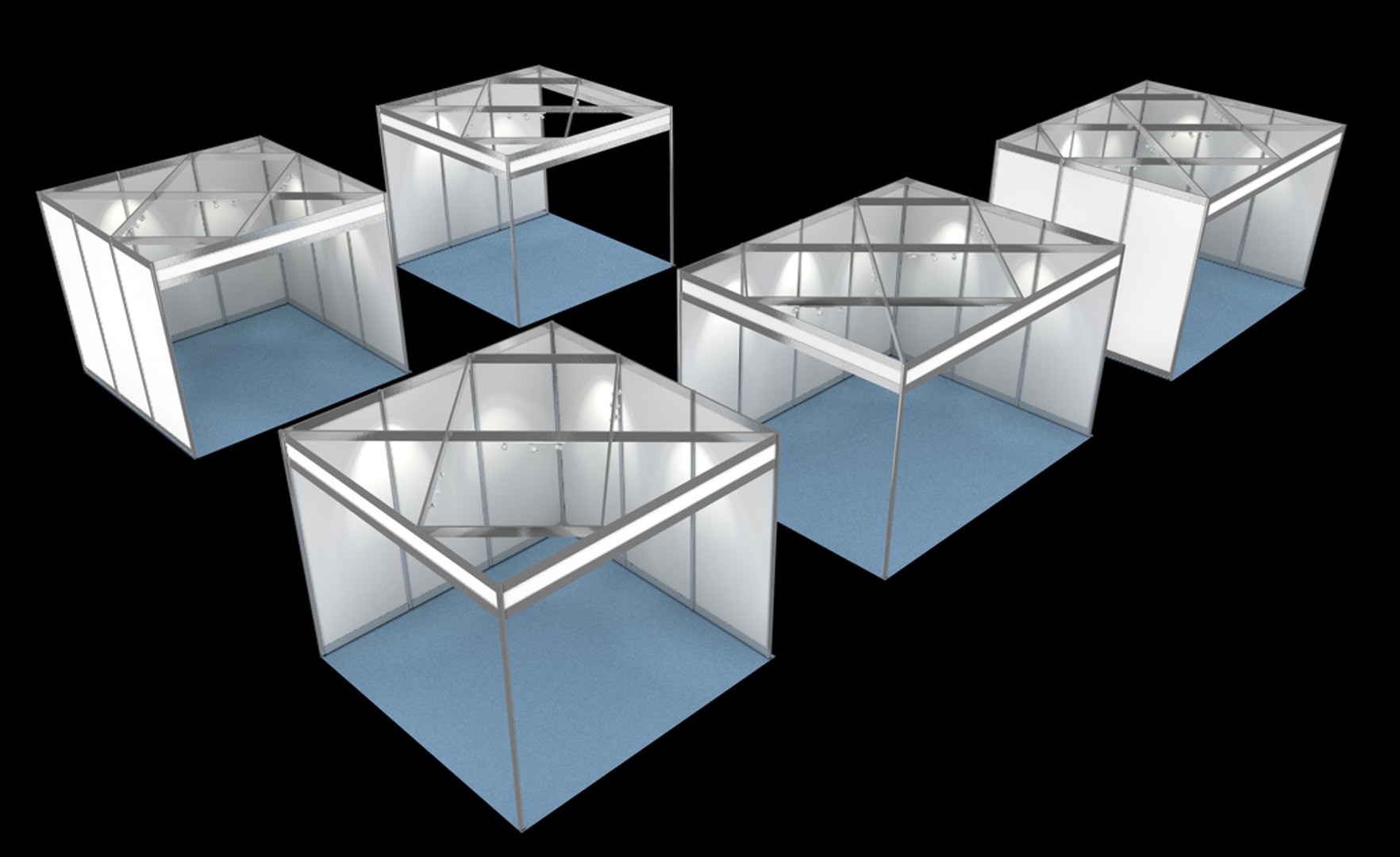 Shell Scheme Exhibition Display 3d Obj