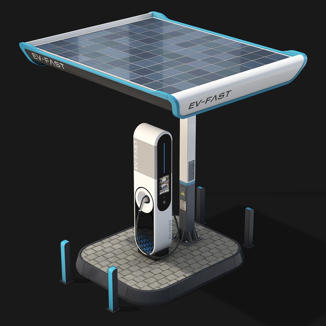 EV Charging Station 2 3D Model - TurboSquid 1837280