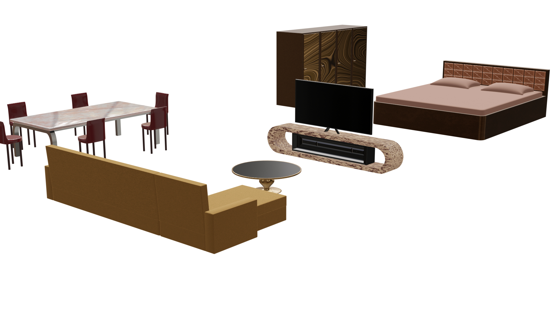 3D Model Interior Modern Furniture Collection - TurboSquid 2046802