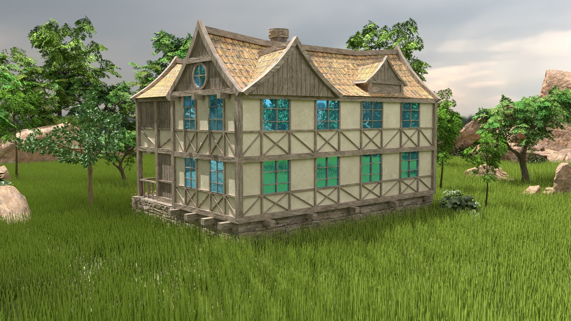 Free 3D Fantasy House Scene - TurboSquid 1772487
