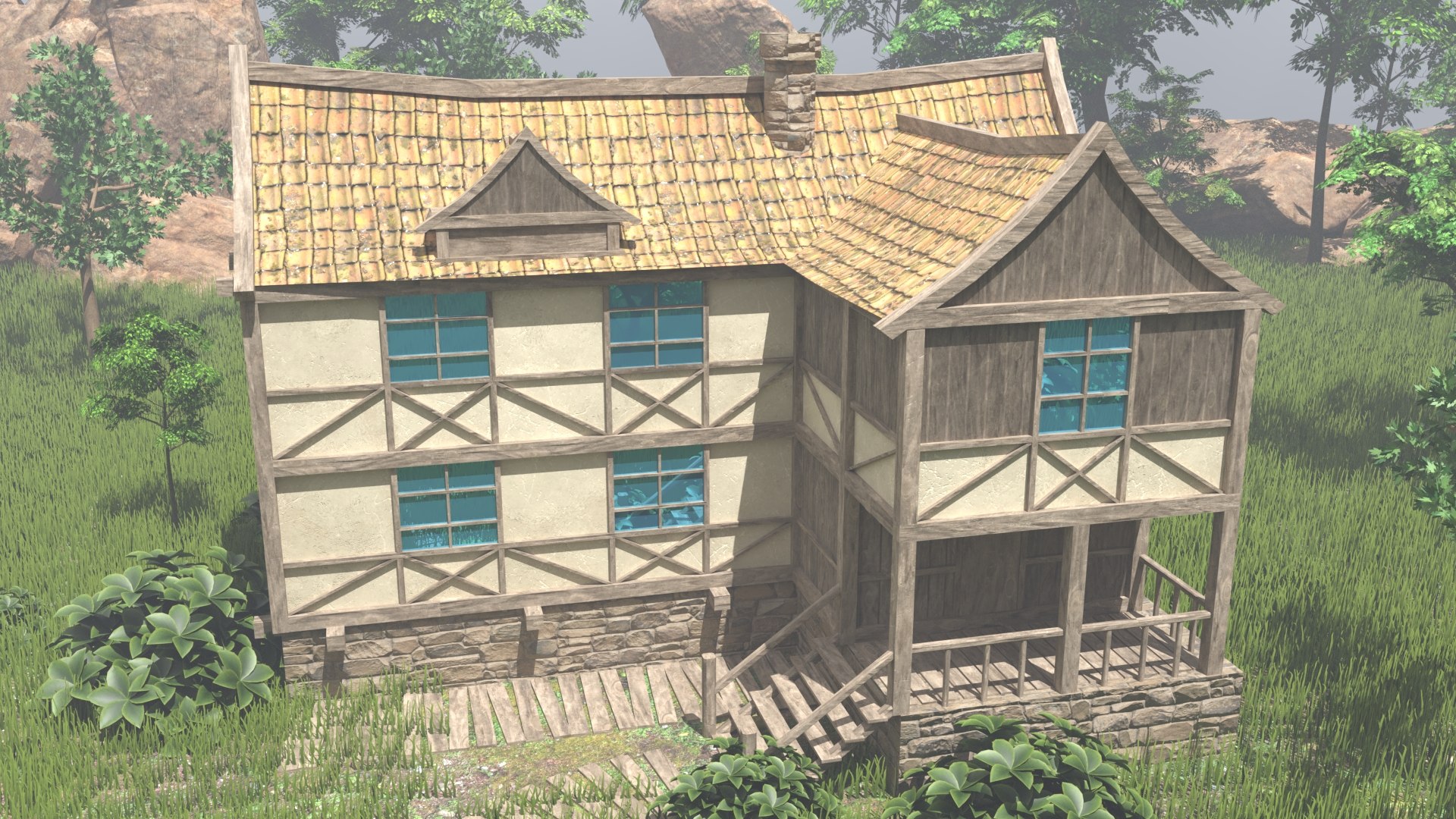 Free 3D Fantasy House Scene - TurboSquid 1772487