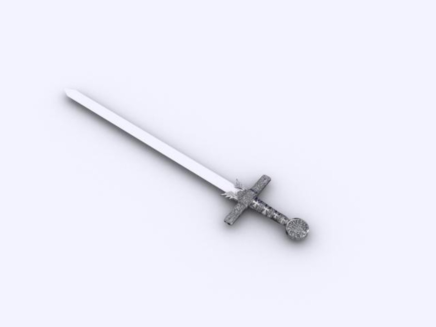3d templar sword