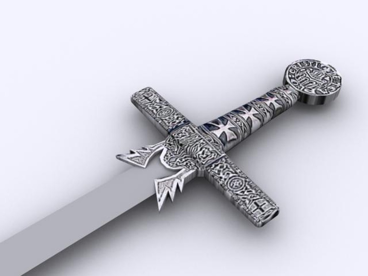 3d templar sword