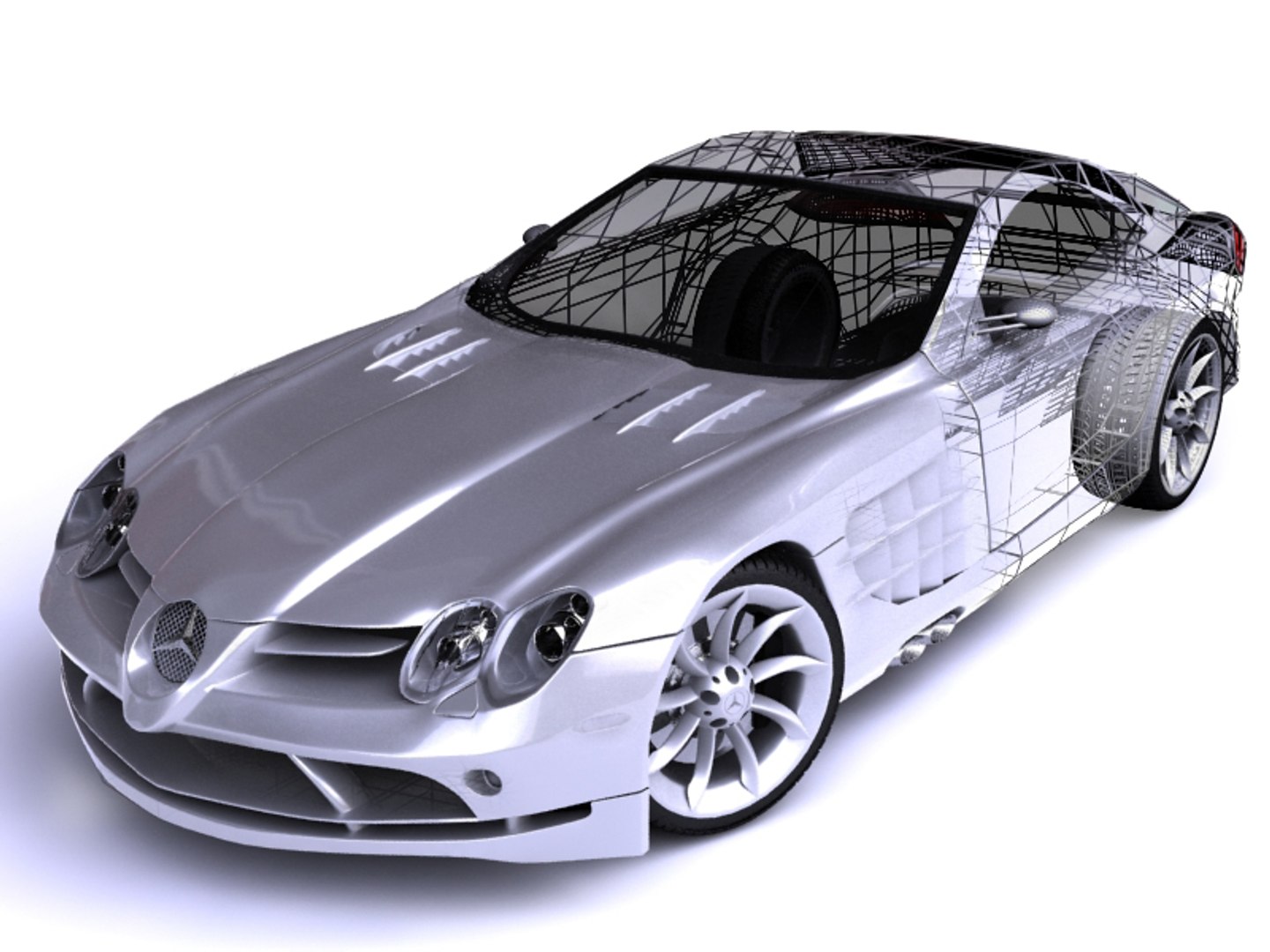 3d model of mercedes slr