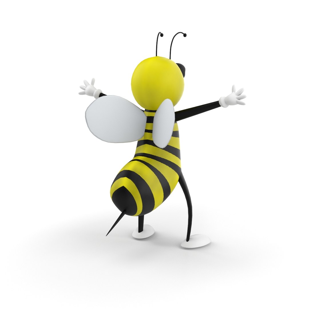 3d Model Cartoon Bee Rigged