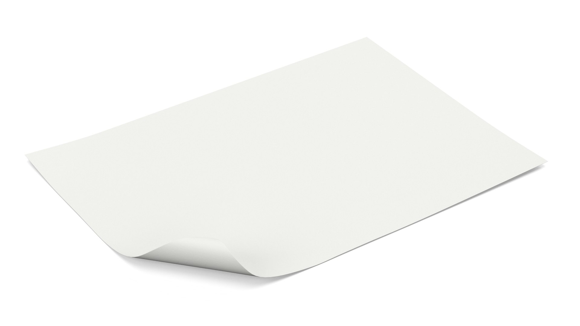 modelo 3d Paper With Corner Curl - TurboSquid 1993629