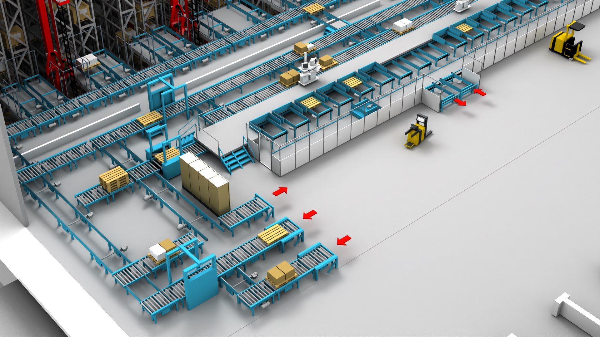 3D Model Warehouse Conveyors Cranes - TurboSquid 1465247