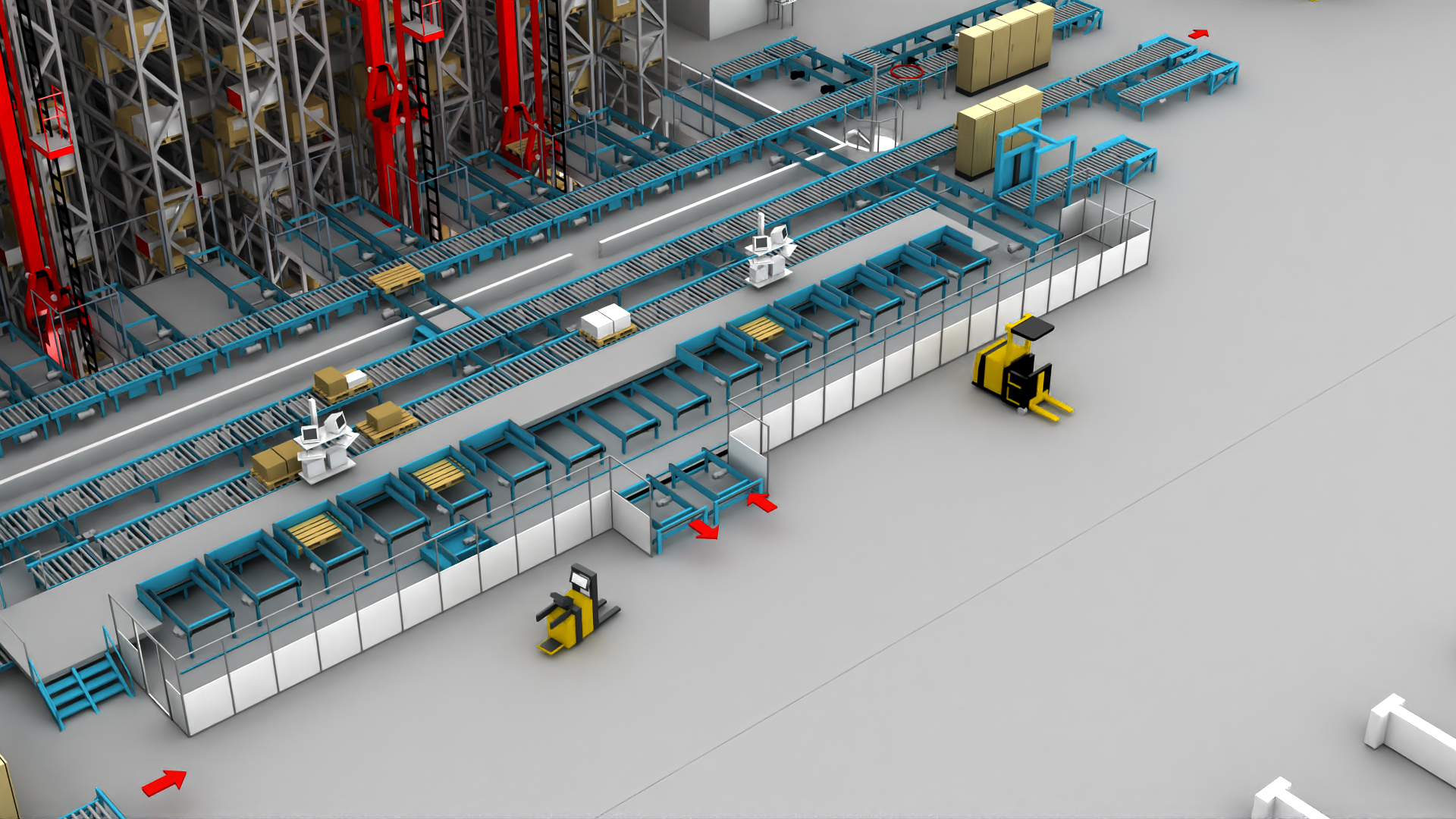 3D model warehouse conveyors cranes - TurboSquid 1465247
