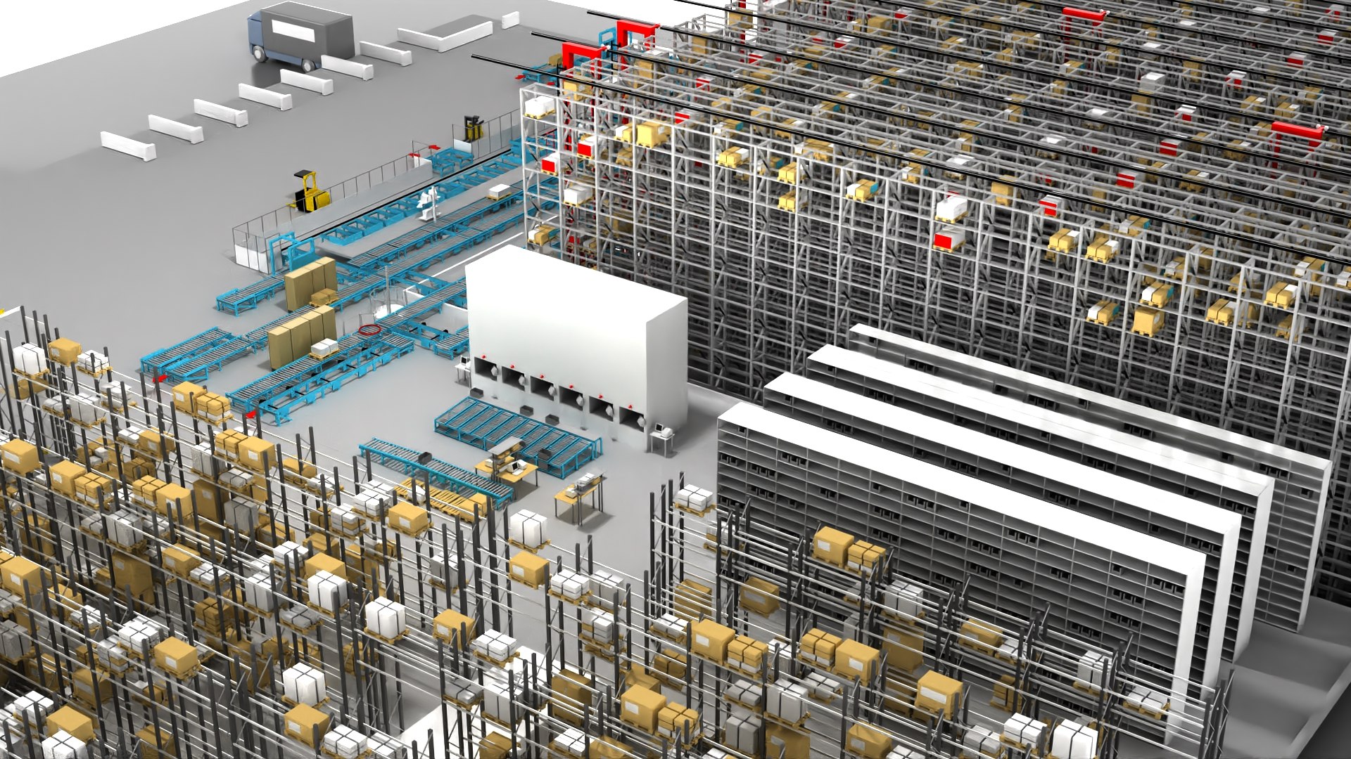 3D model warehouse conveyors cranes - TurboSquid 1465247