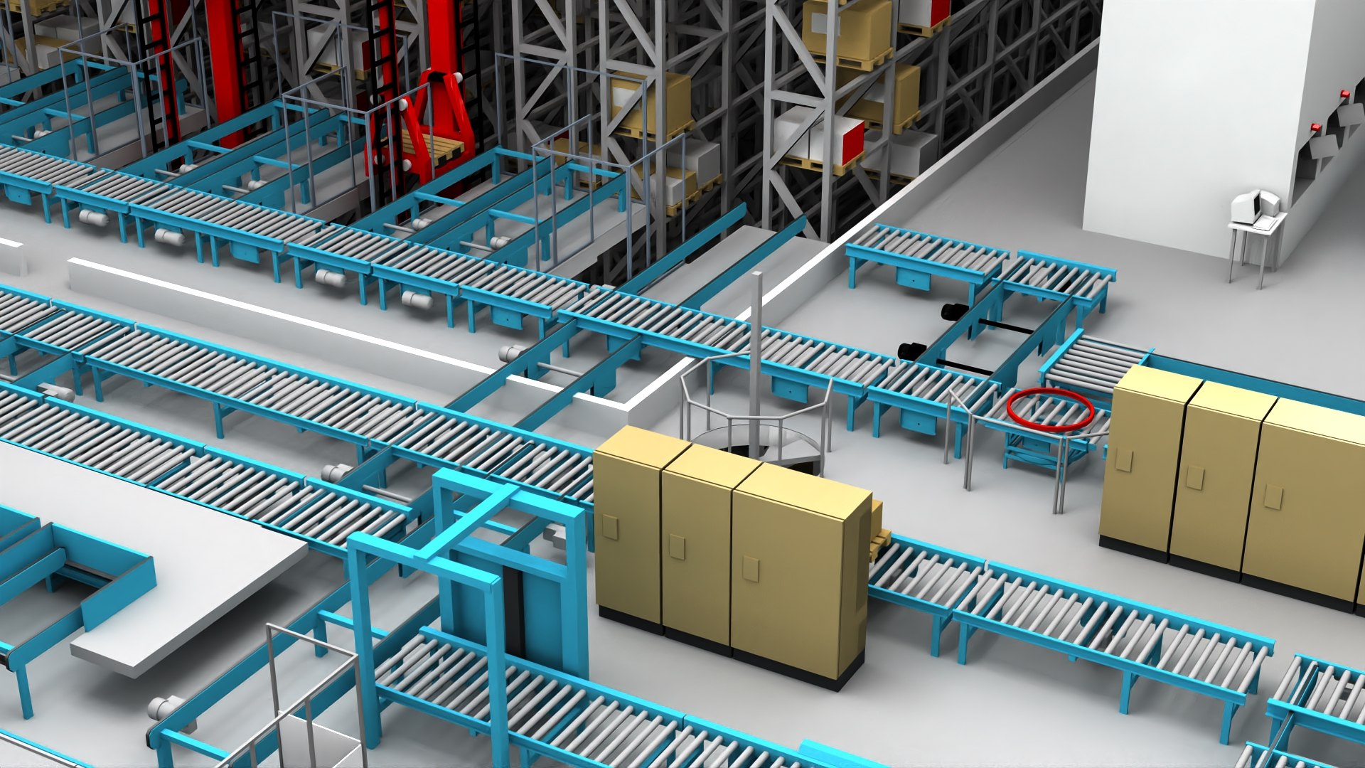 3D Model Warehouse Conveyors Cranes - TurboSquid 1465247
