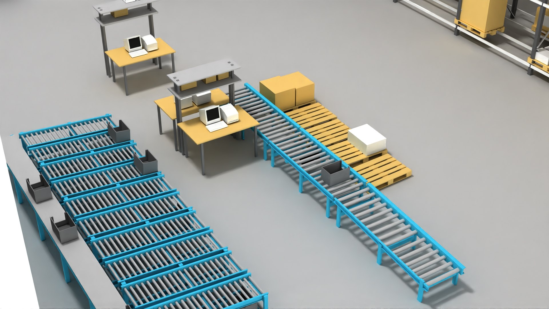 3D Model Warehouse Conveyors Cranes - TurboSquid 1465247