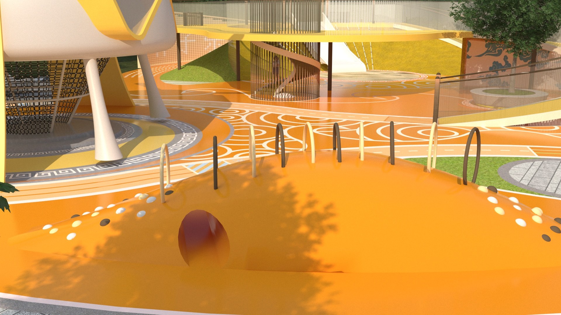 Playground children park 2 3D model - TurboSquid 2171266