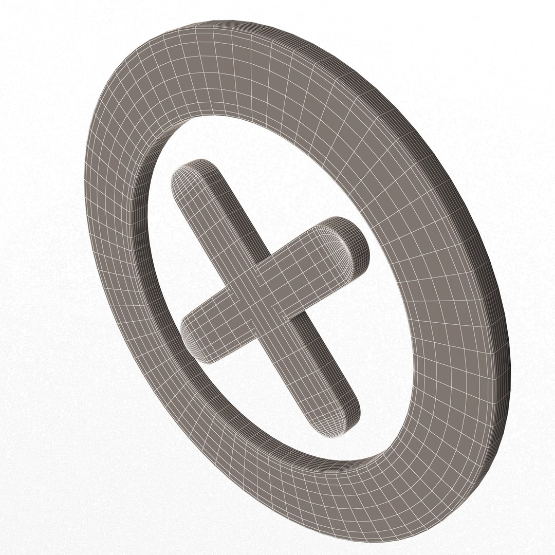 Cross Mark Symbol Icon 3D - TurboSquid 1849582