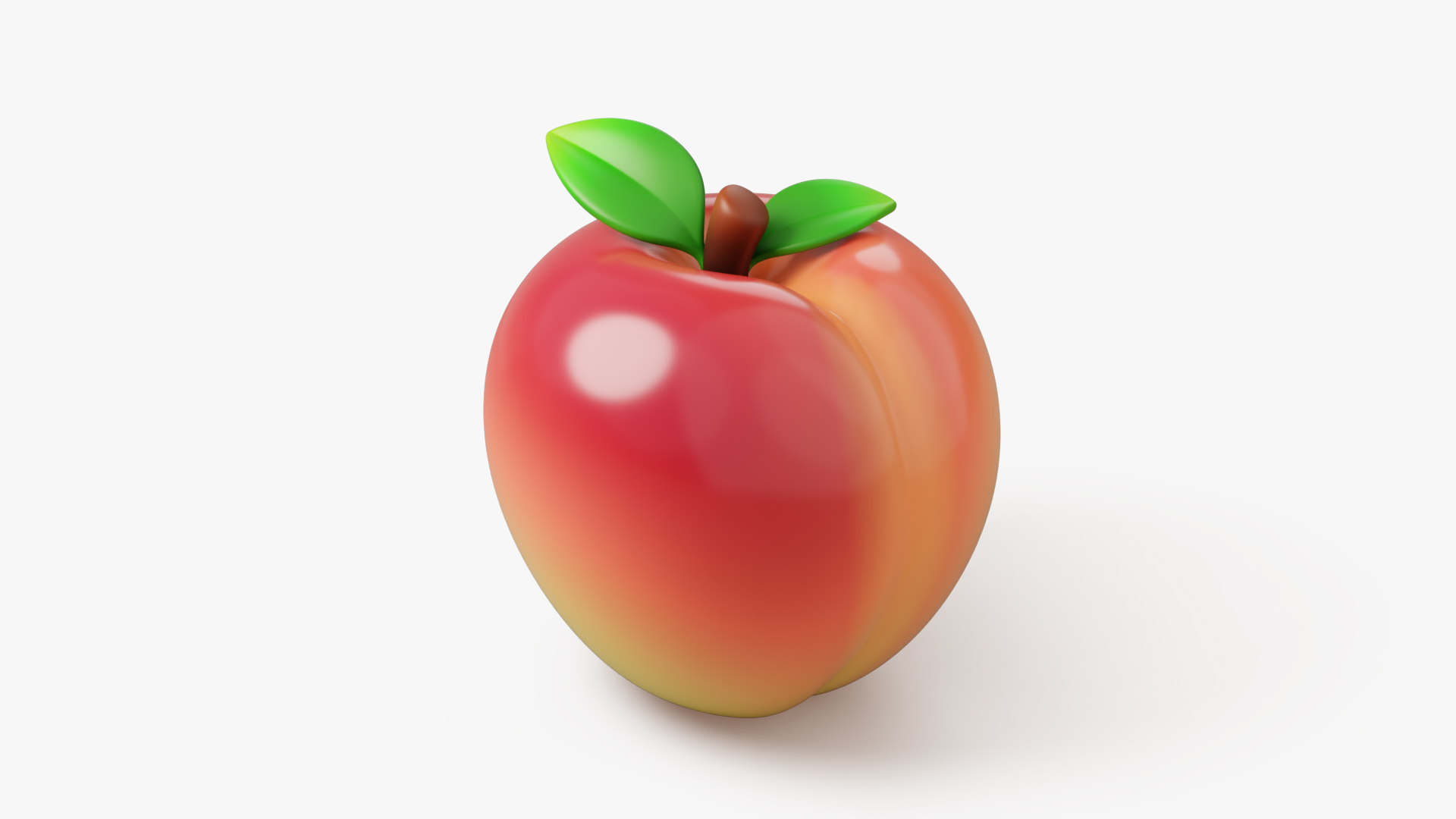 3D Peach Fruit Stylized Model - TurboSquid 2360417