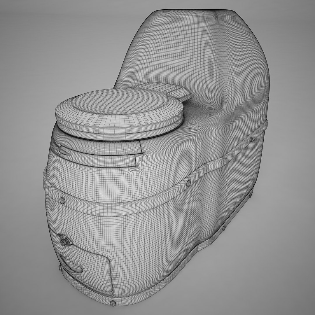 3d Compact Composting Toilet Model