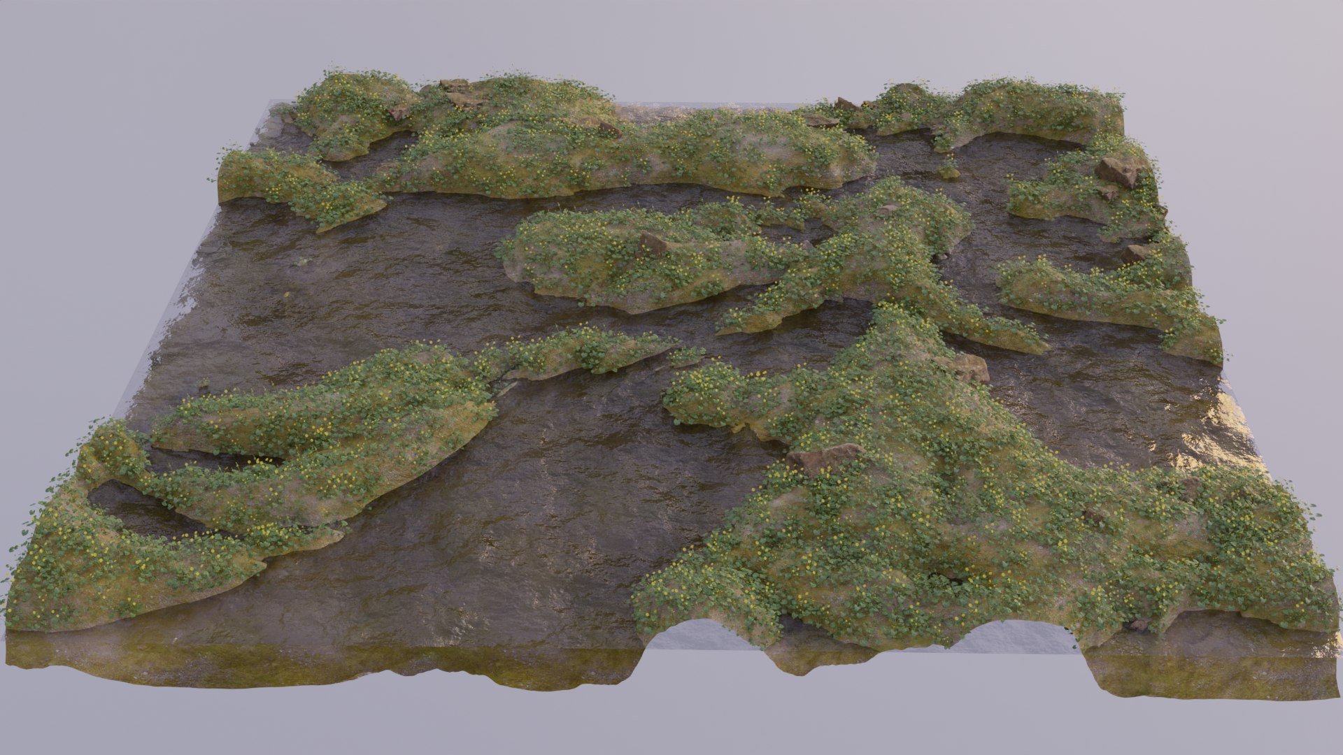 3D Plots Of Land With Water Model - TurboSquid 2141644