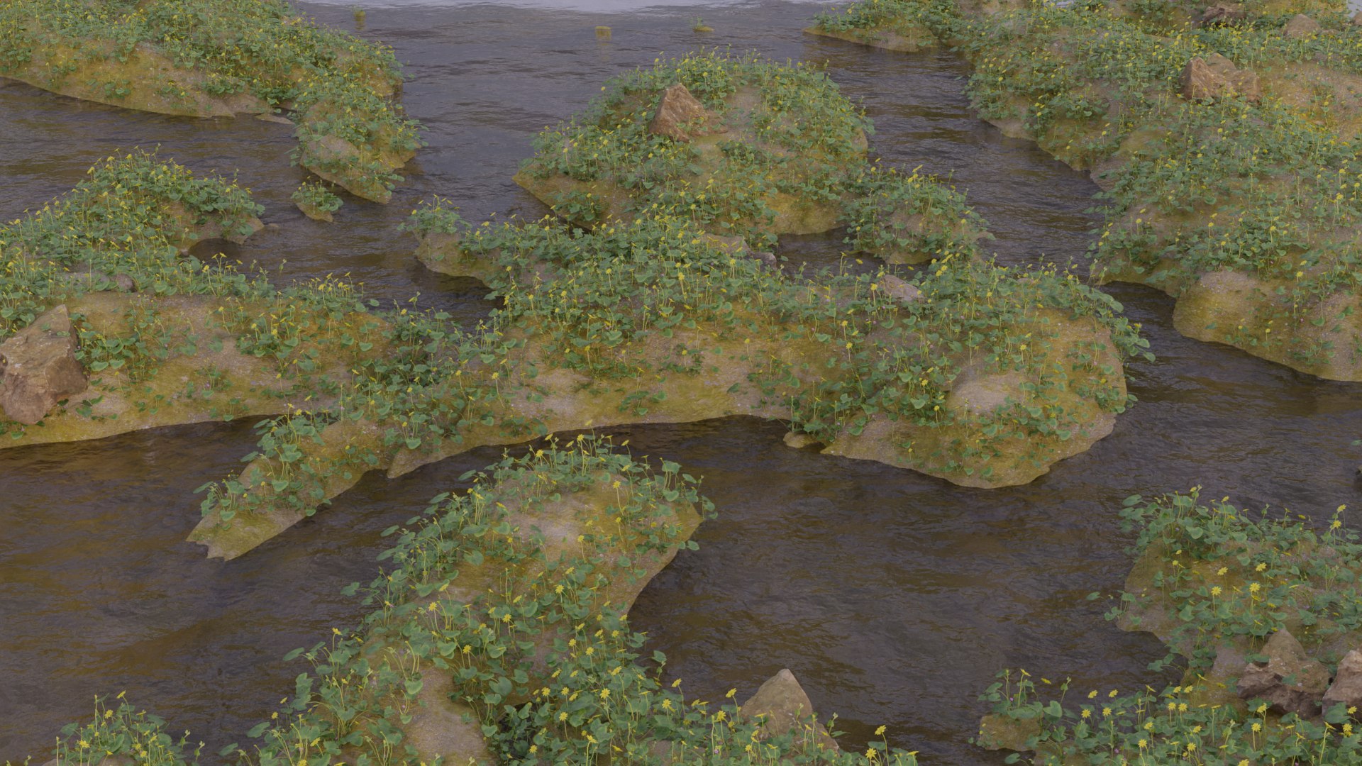 3D Plots Of Land With Water Model - TurboSquid 2141644