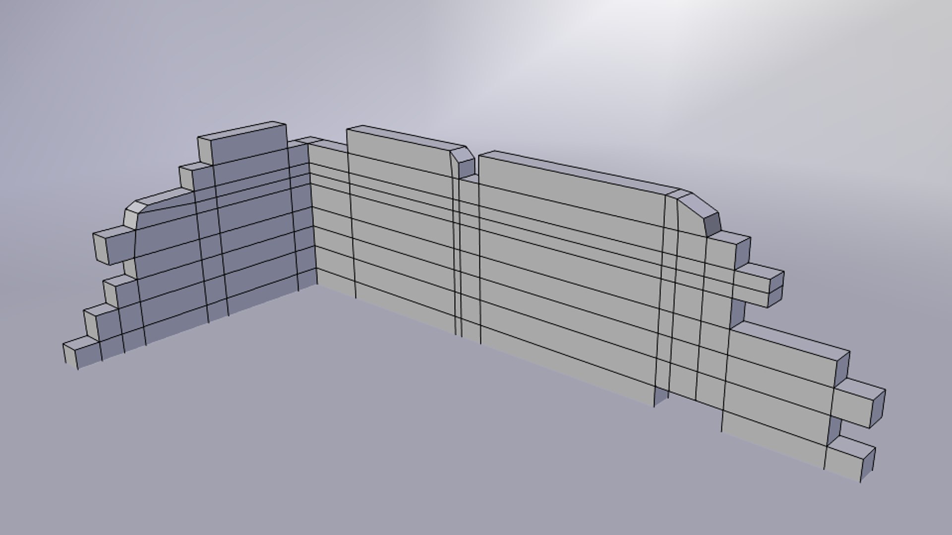 3d Broken Wall Model