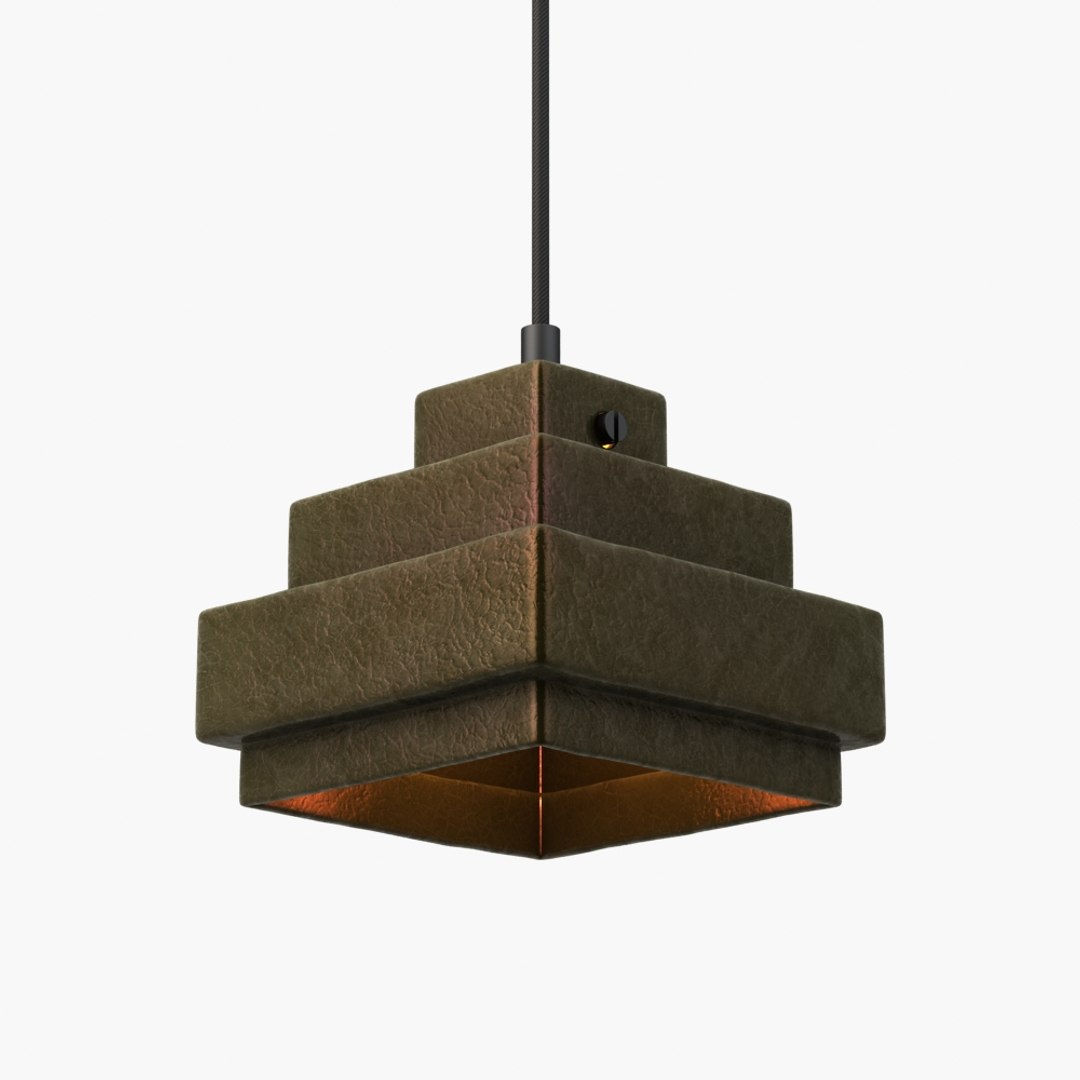 3d model lustre square light 3