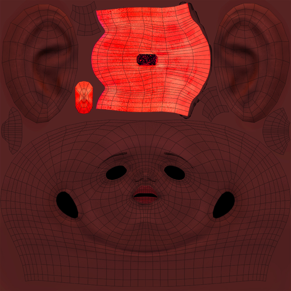 cartoon stylized female head max