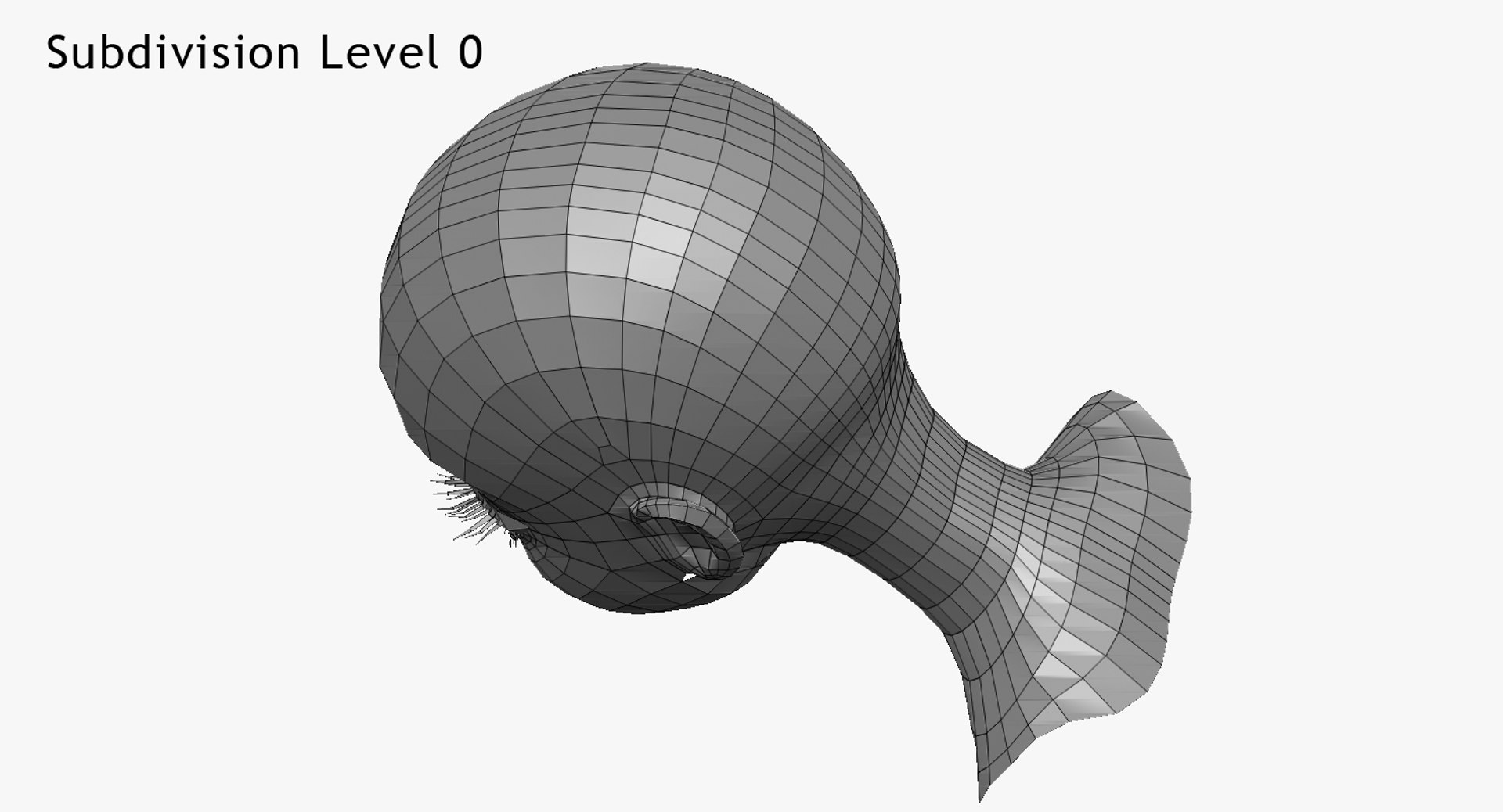 Cartoon Stylized Female Head Max