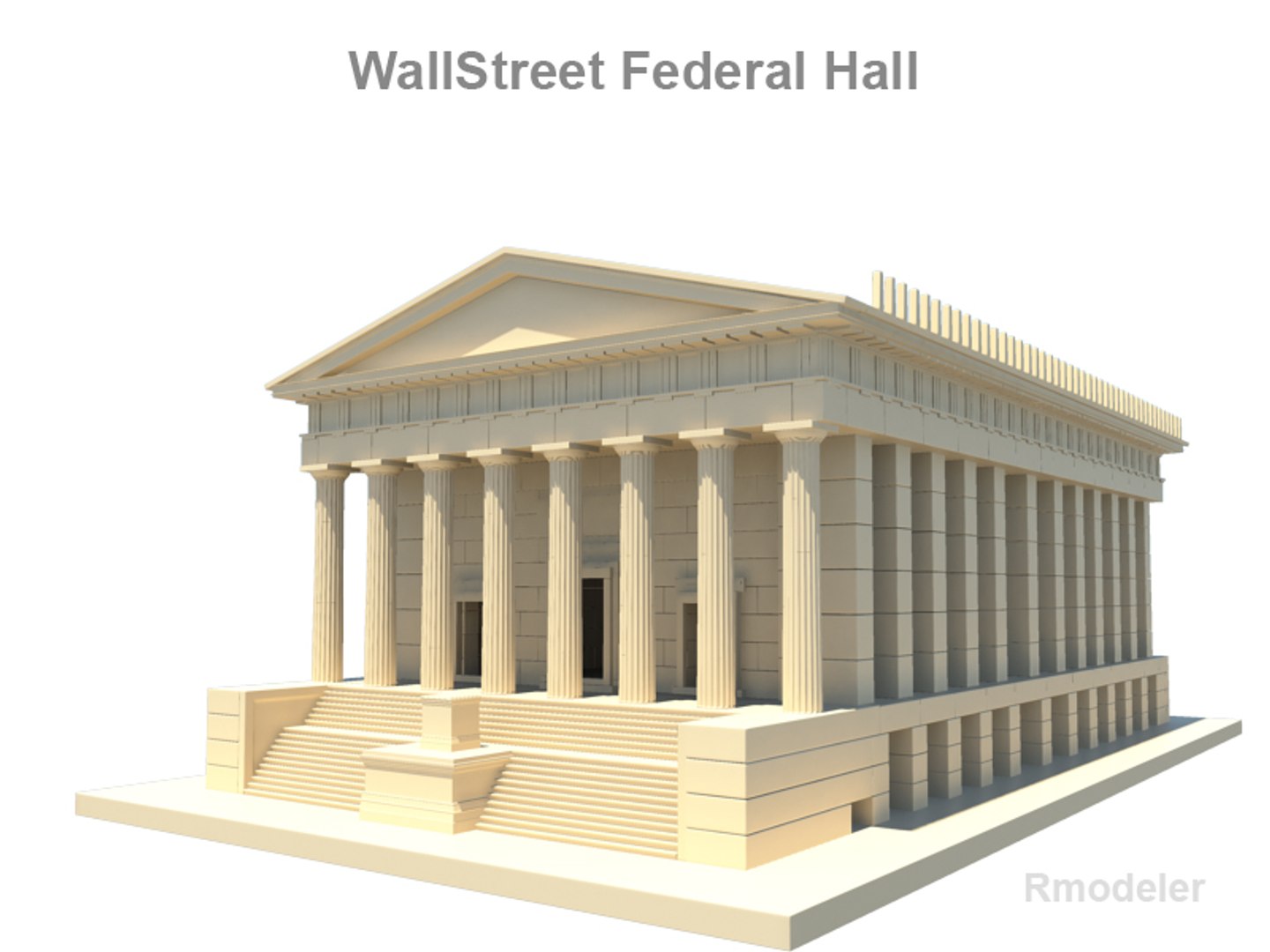 3d model of federal hall wall street