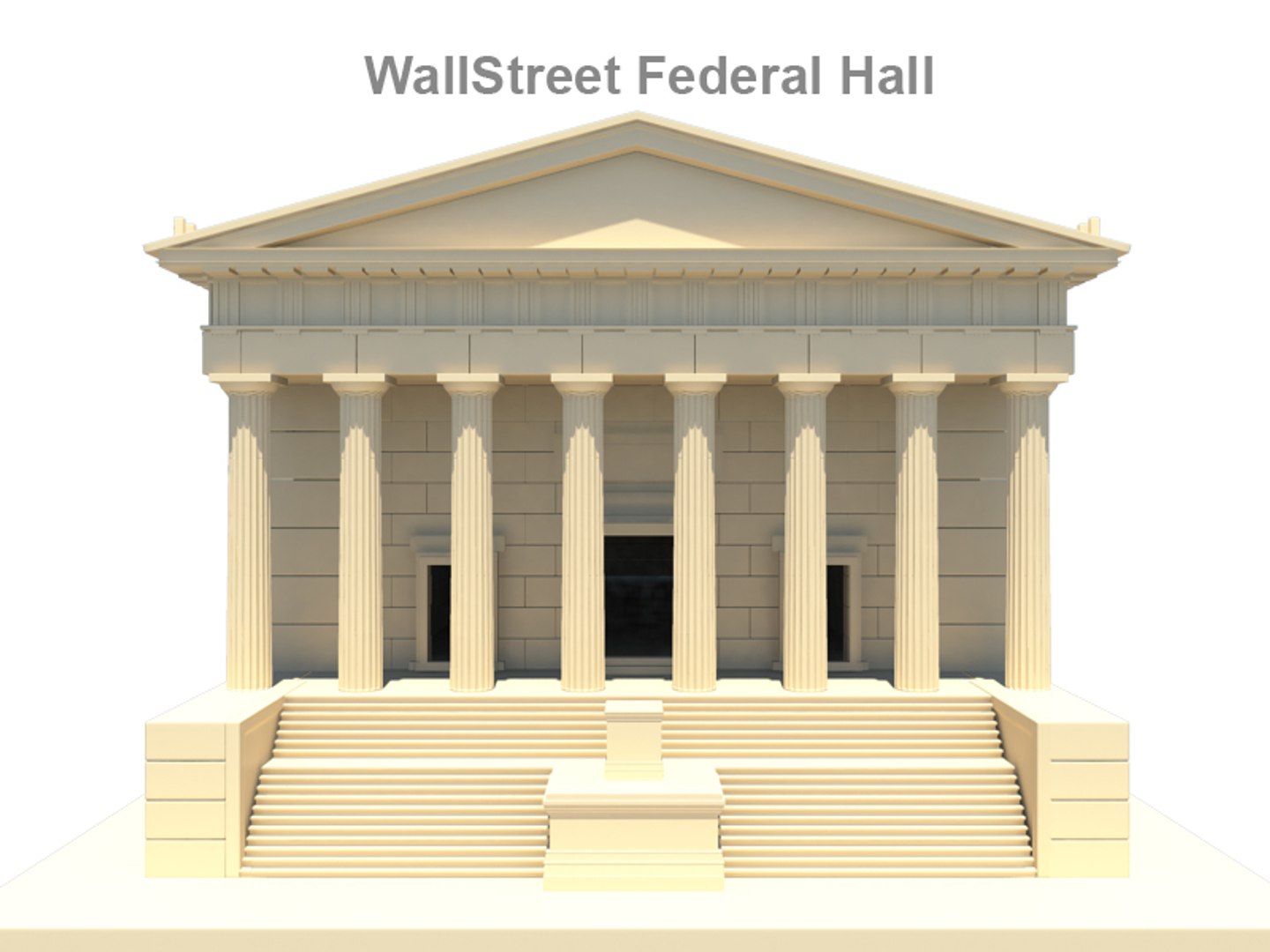 3d model of federal hall wall street