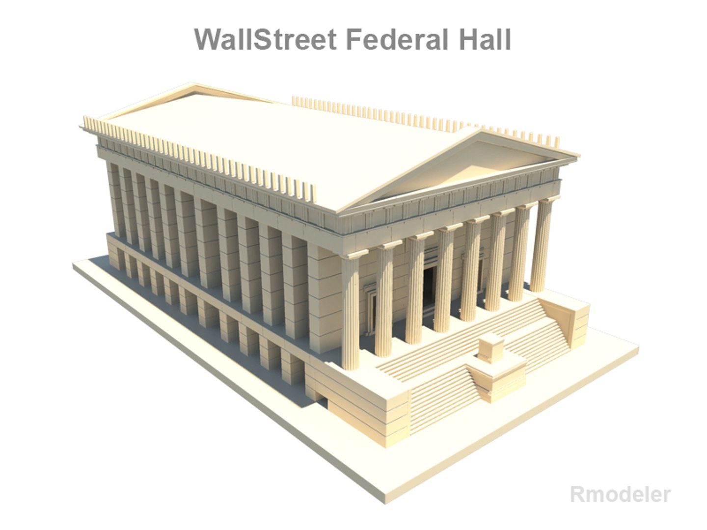 3d model of federal hall wall street