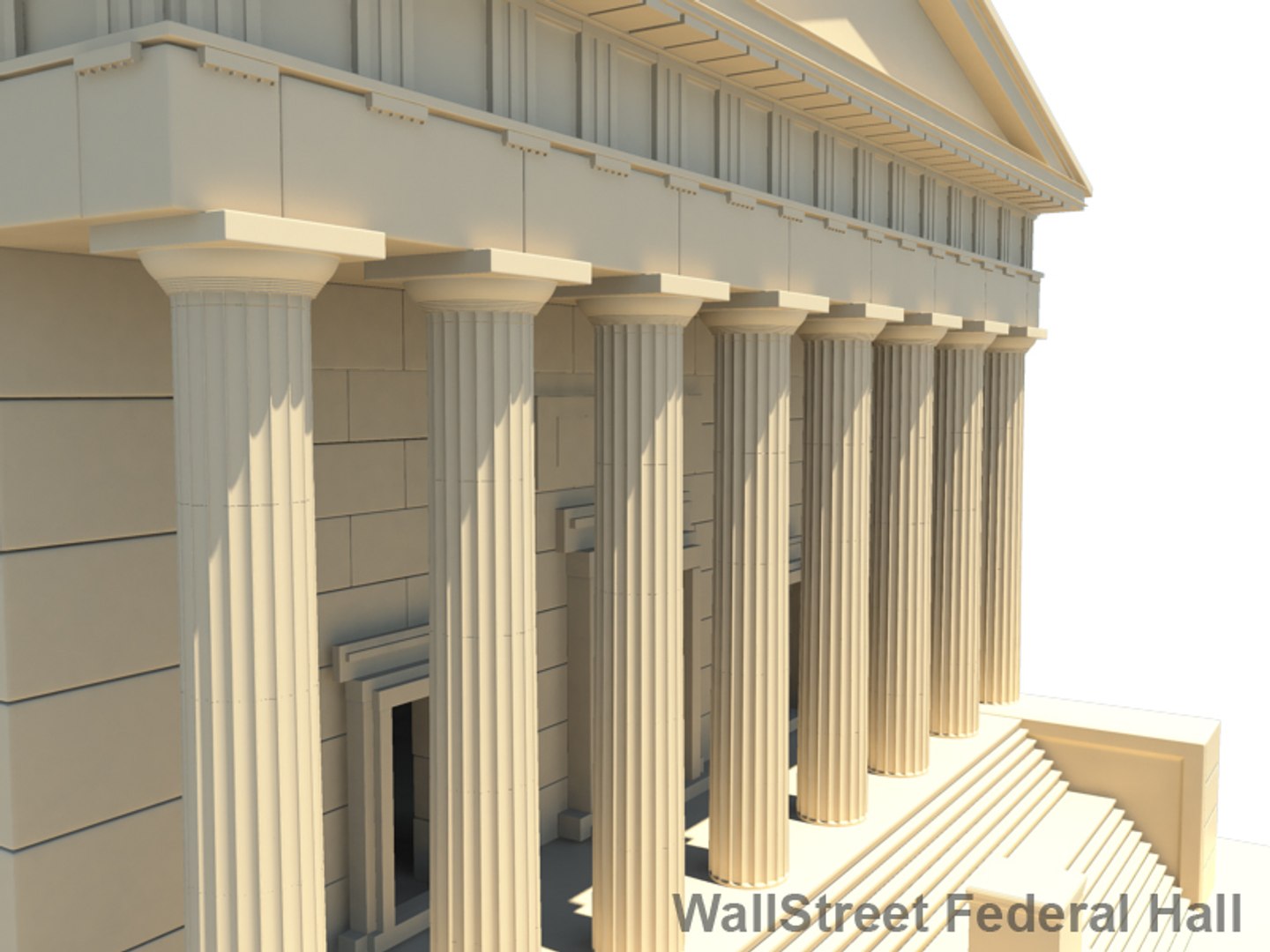3d model of federal hall wall street