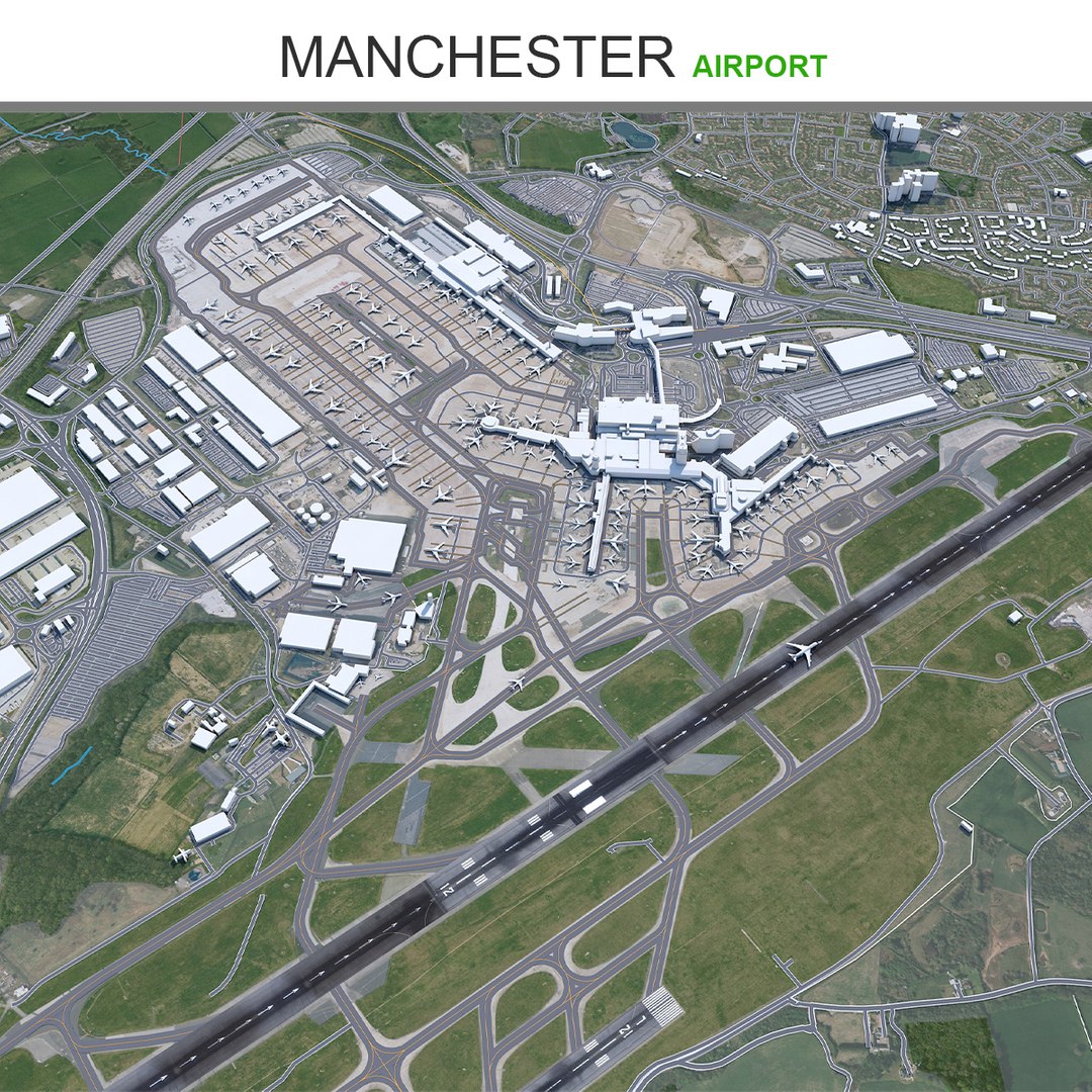 3D Manchester Airport UK - TurboSquid 2005506