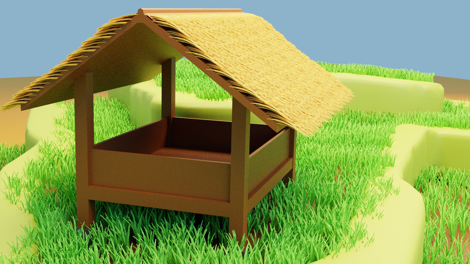 Terasiring Subak Lowpoly 3D model - TurboSquid 1916145