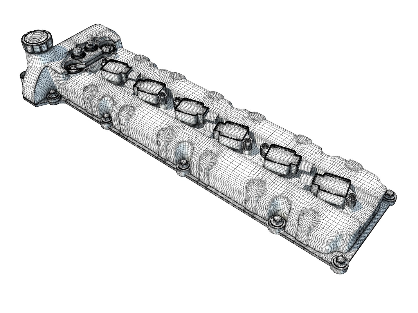 3D Engine Valve Cover Model - TurboSquid 1391085